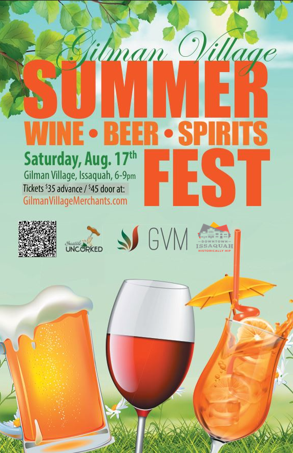Gilman Village Summer Fest – Beer Wine & Spirits – Downtown Issaquah